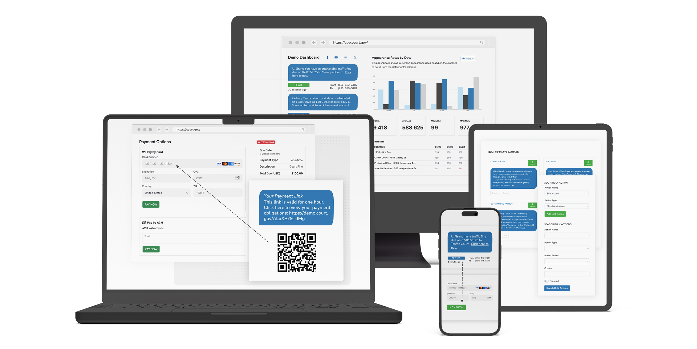 Communications and Data Platform for Courts and Law Enforcement
